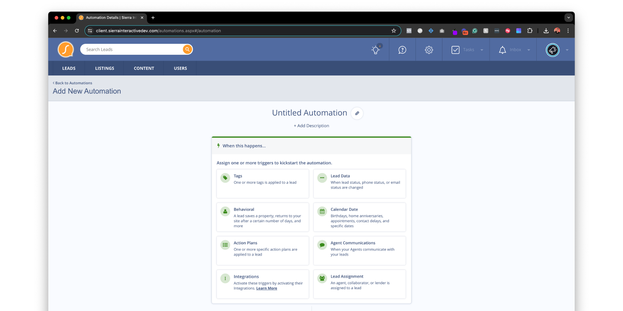 Sierra Interactive Integration